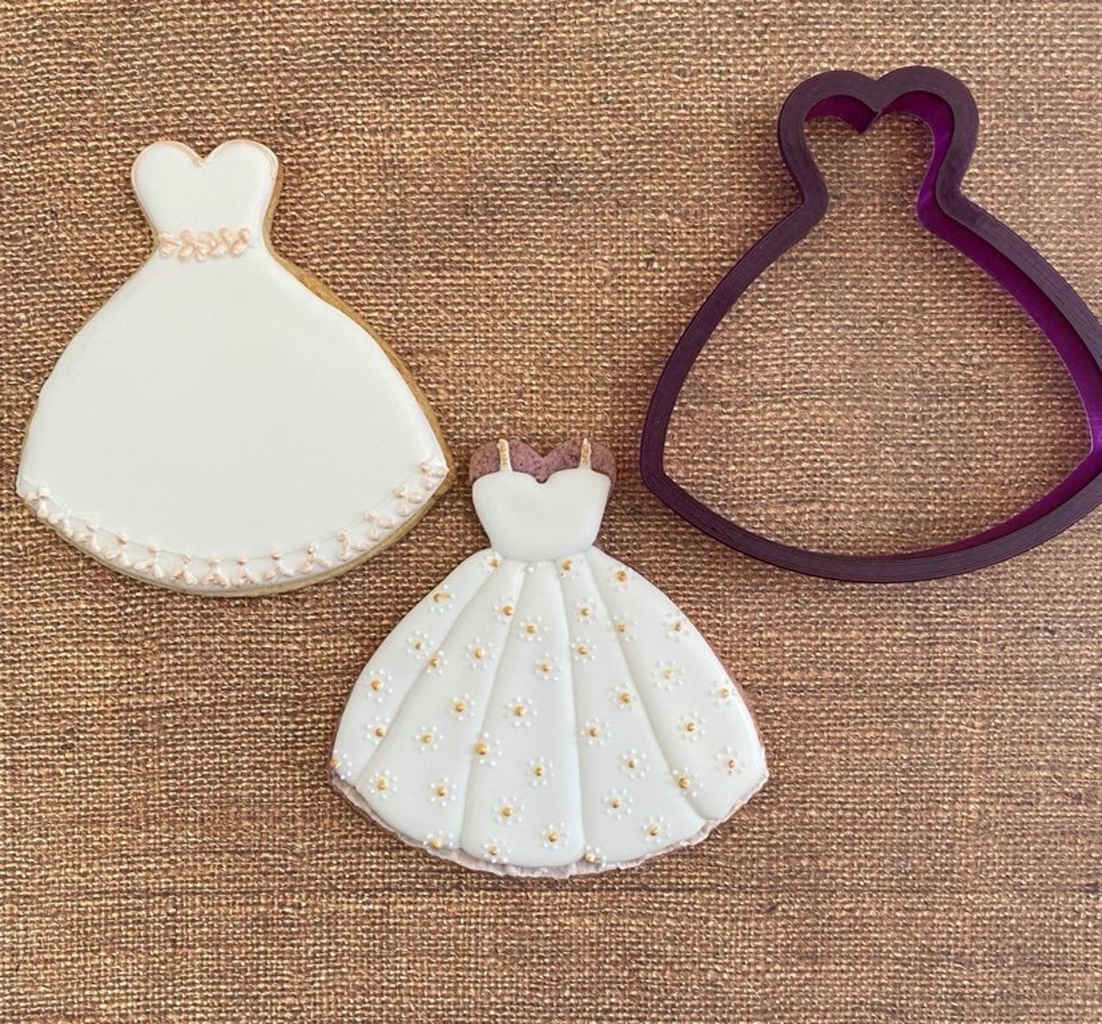 My Little Bakery Ball Gown or Wedding Dress Cookie Cutter or Fondant ...