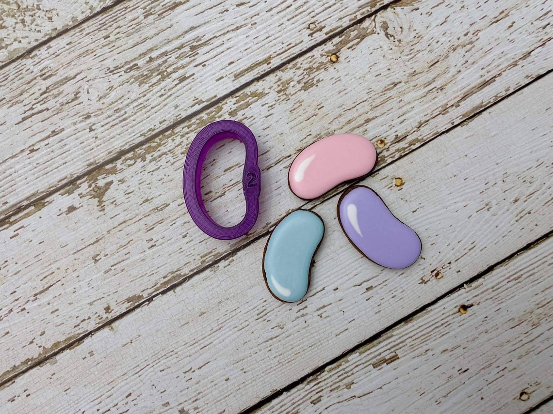 Jelly Bean Cookie Cutter and Fondant Cutter and Clay Cutter - Etsy