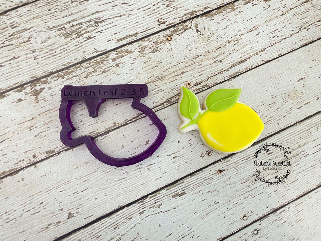 Lemon #3 With Leaf Cookie Cutter or Fondant Cutter and Clay Cutter - Etsy