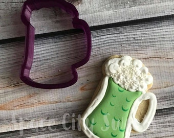 Beer Mug With Foam Cookie and Fondant Cutter - Etsy