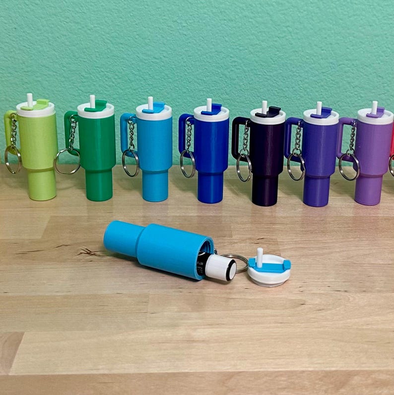 Mini Tumbler Chapstick Holder – Keychain Lip Balm, 15 Colors - Etsy