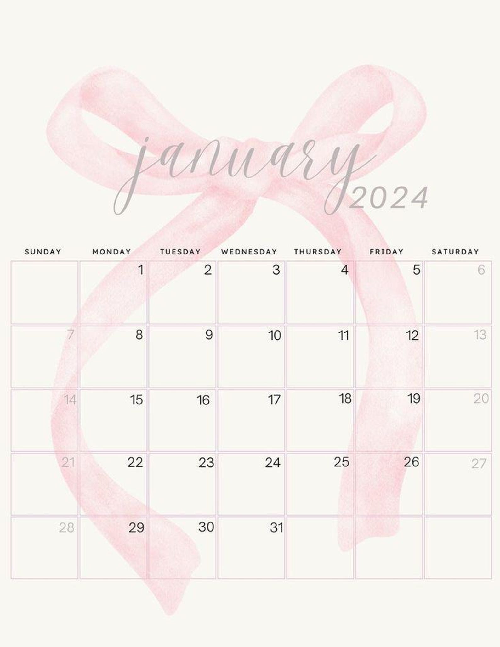 Cute Planner Cute Calendar Aesthetic Calendar Planner Calendar Custom ...