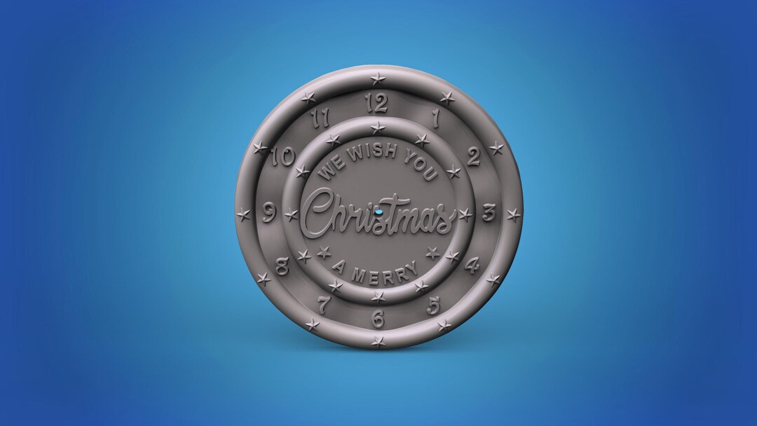 Merry Christmas Clock, 3d STL Model for CNC Router and 3d Printing - Etsy