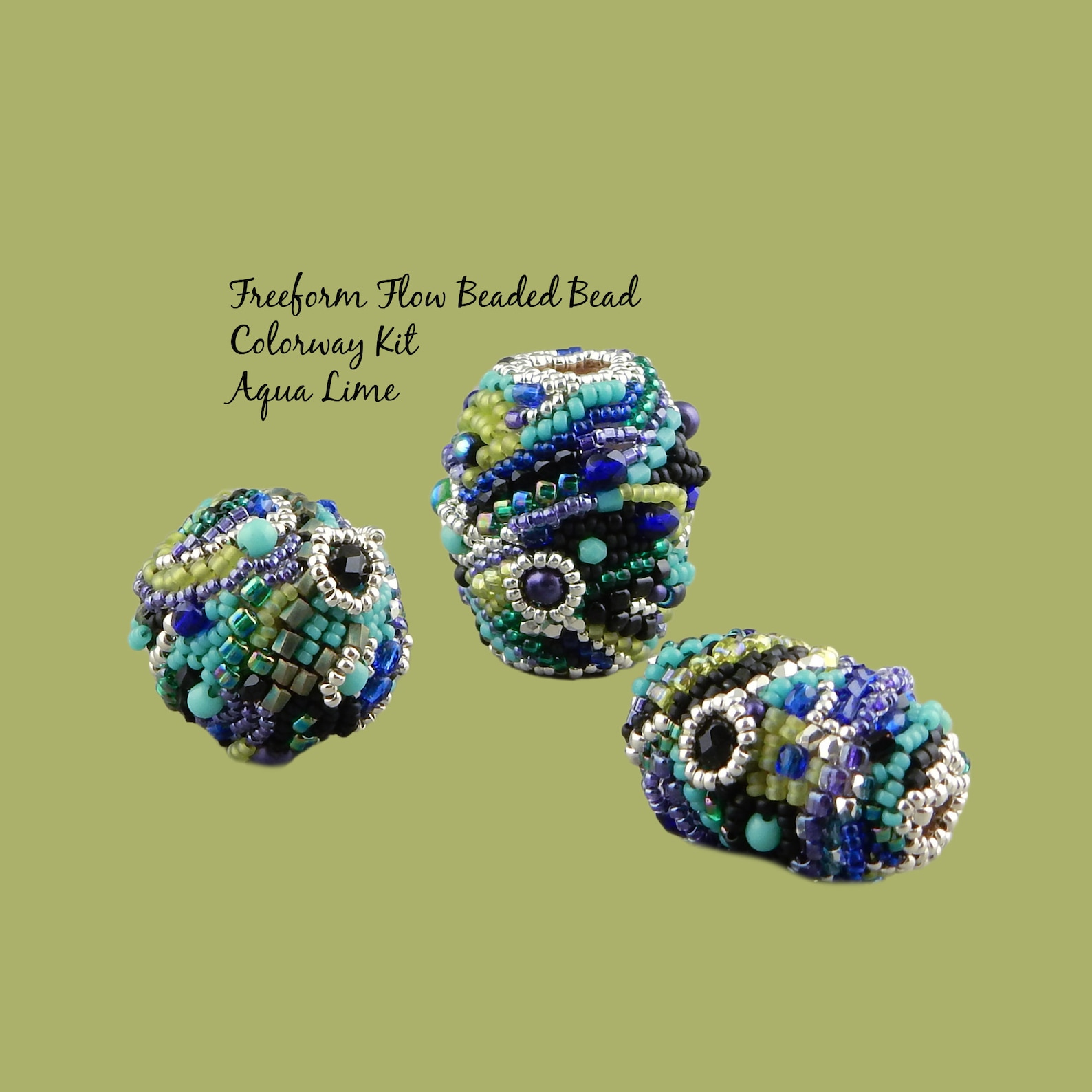 Freeform Peyote Stitch Beaded Bead Kit, Abstract Art Weaving - Etsy