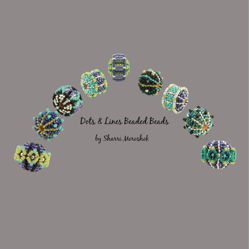 Beaded Bead Tutorial Dots & Lines Design Suite Peyote - Etsy