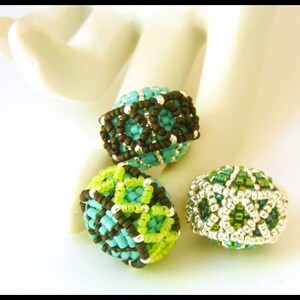 Beaded Bead Tutorial - Dots & Lines Design Suite - Five Designs, Peyote ...