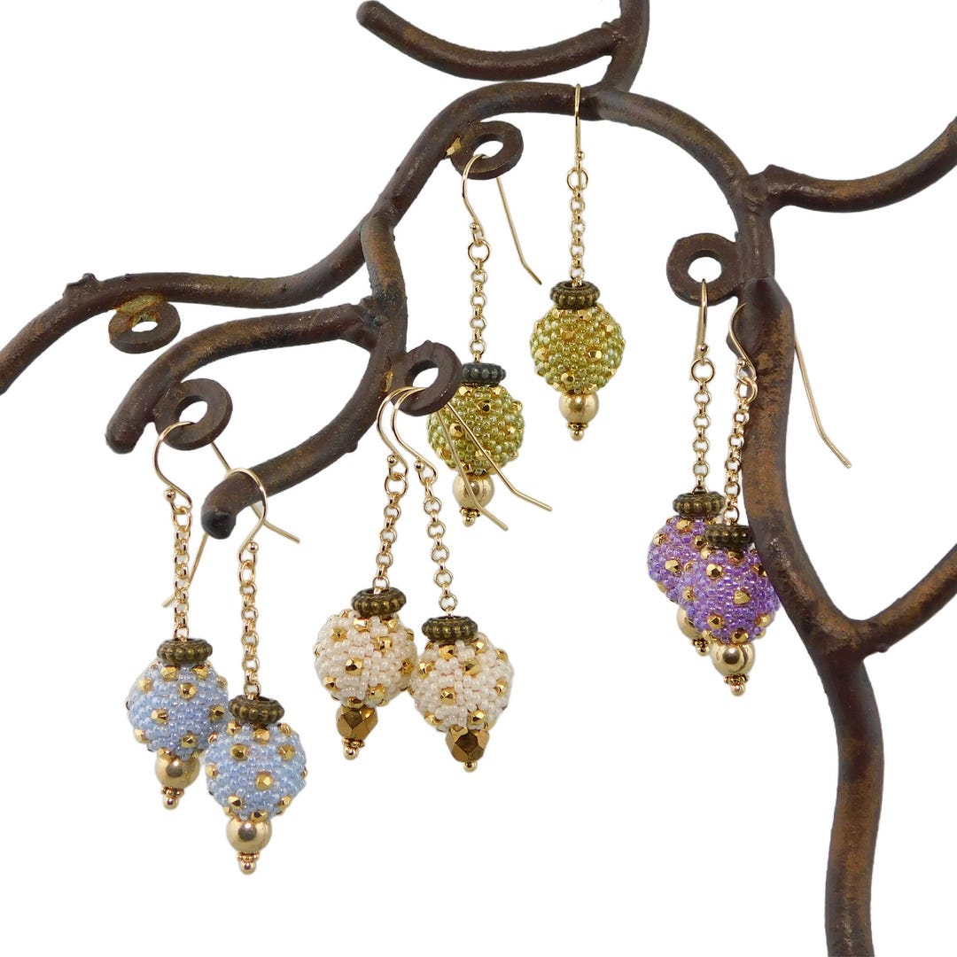 Moons of Jupiter Beaded Earrings by Sharri Moroshok - Etsy