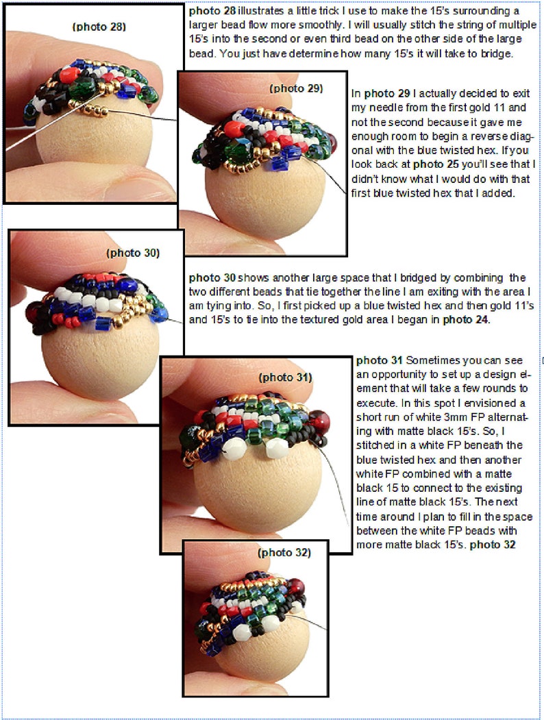 Freeform Peyote Stitch Beaded Bead Tutorial (PDF Pattern) - Etsy