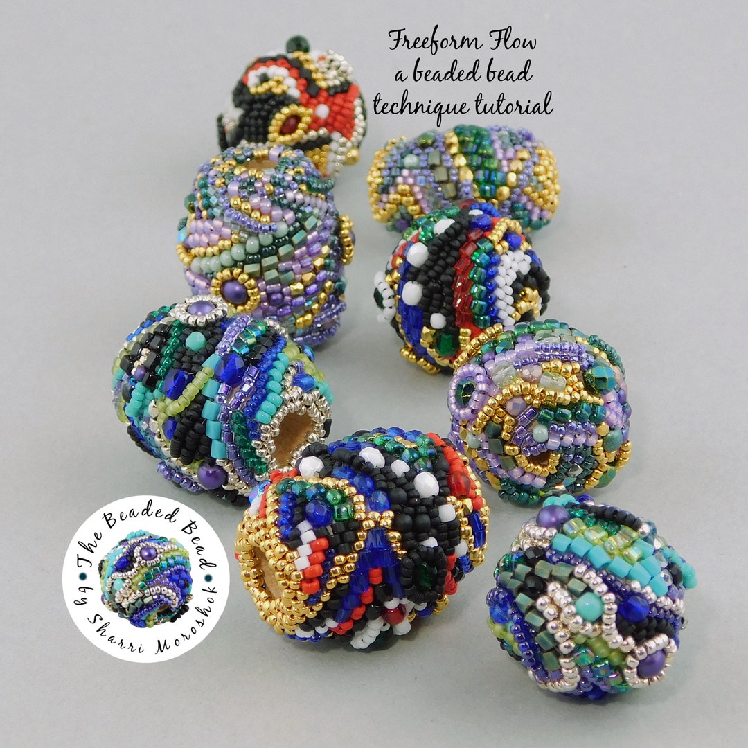 Freeform Flow Beaded Bead Technique Tutorial by Sharri Moroshok, Free ...