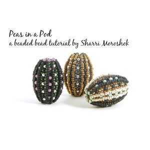 Peas in a Pod - a Beaded Bead Tutorial by Sharri Moroshok - Etsy