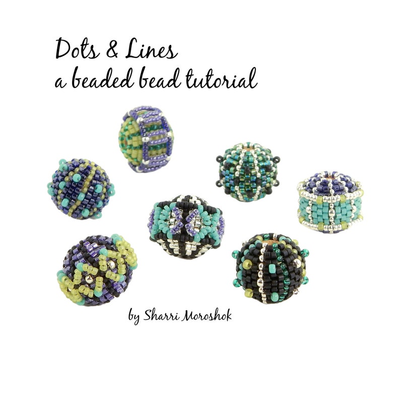 Beaded Bead Tutorial Dots & Lines Design Suite Peyote | Etsy