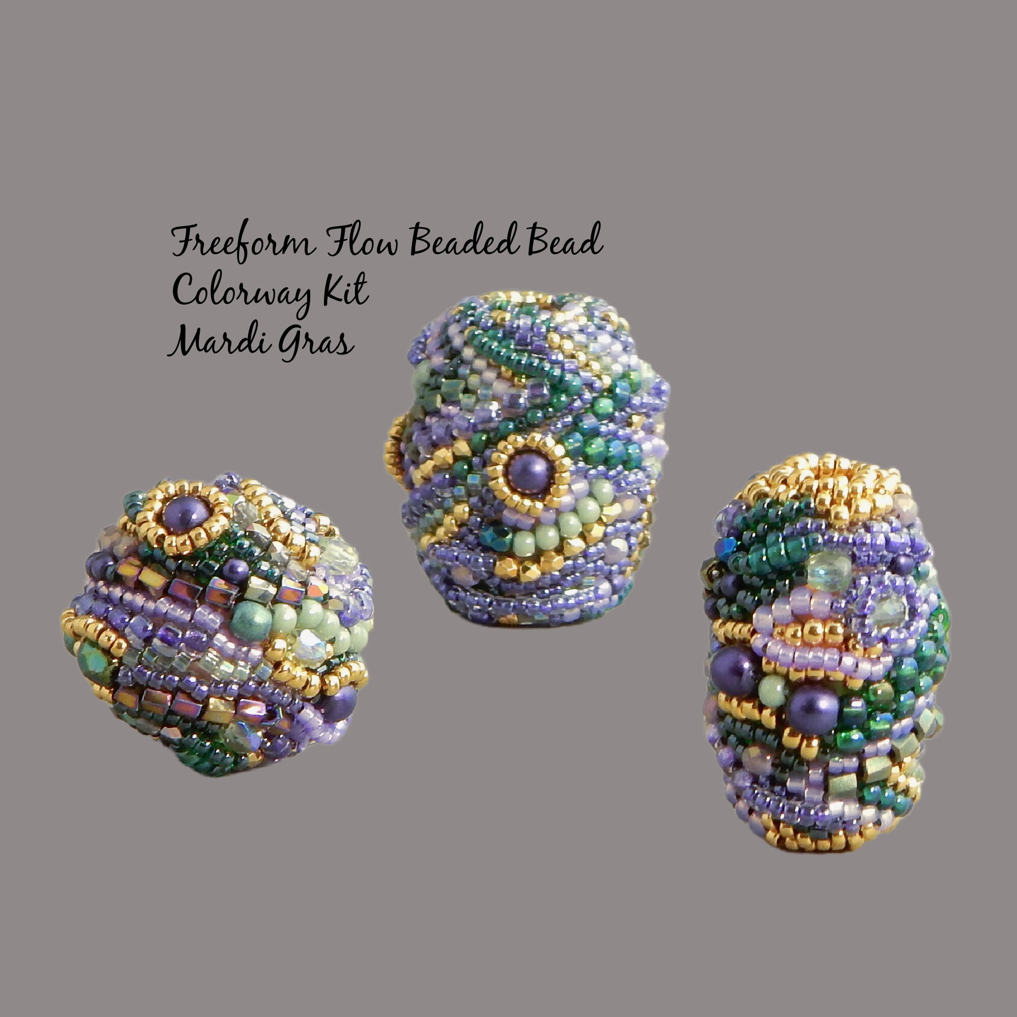 Freeform Peyote Stitch Beaded Bead Kit, Abstract Art Weaving - Etsy