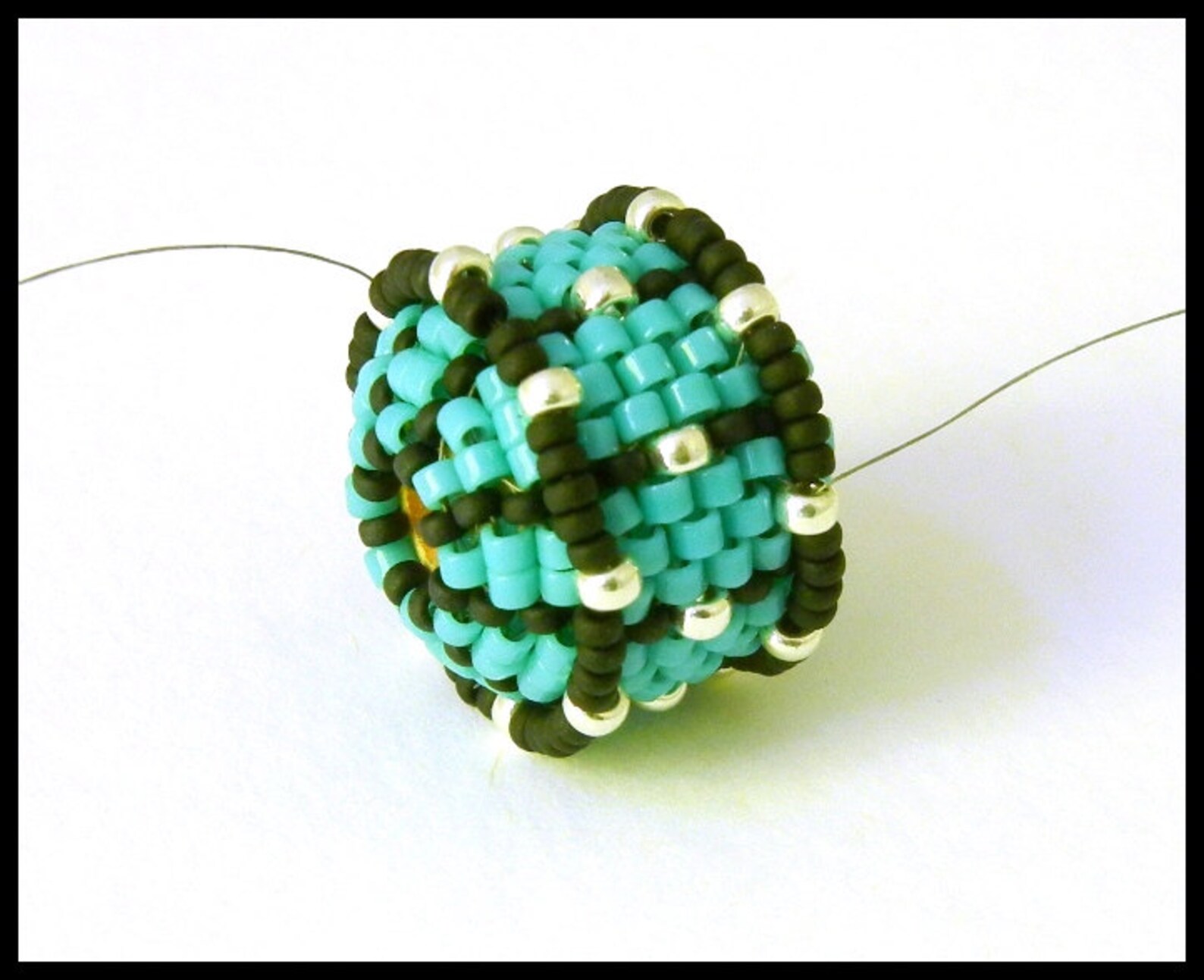 Beaded Bead Tutorial Dots & Lines Design Suite Peyote | Etsy