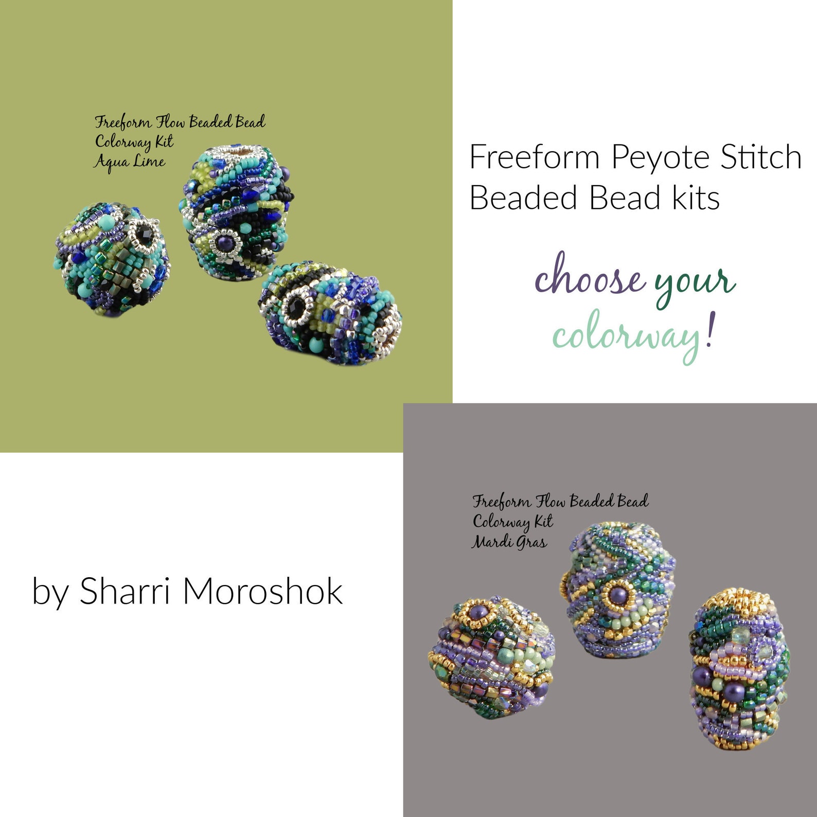 Freeform Peyote Stitch Beaded Bead Kit, Abstract Art Weaving - Etsy