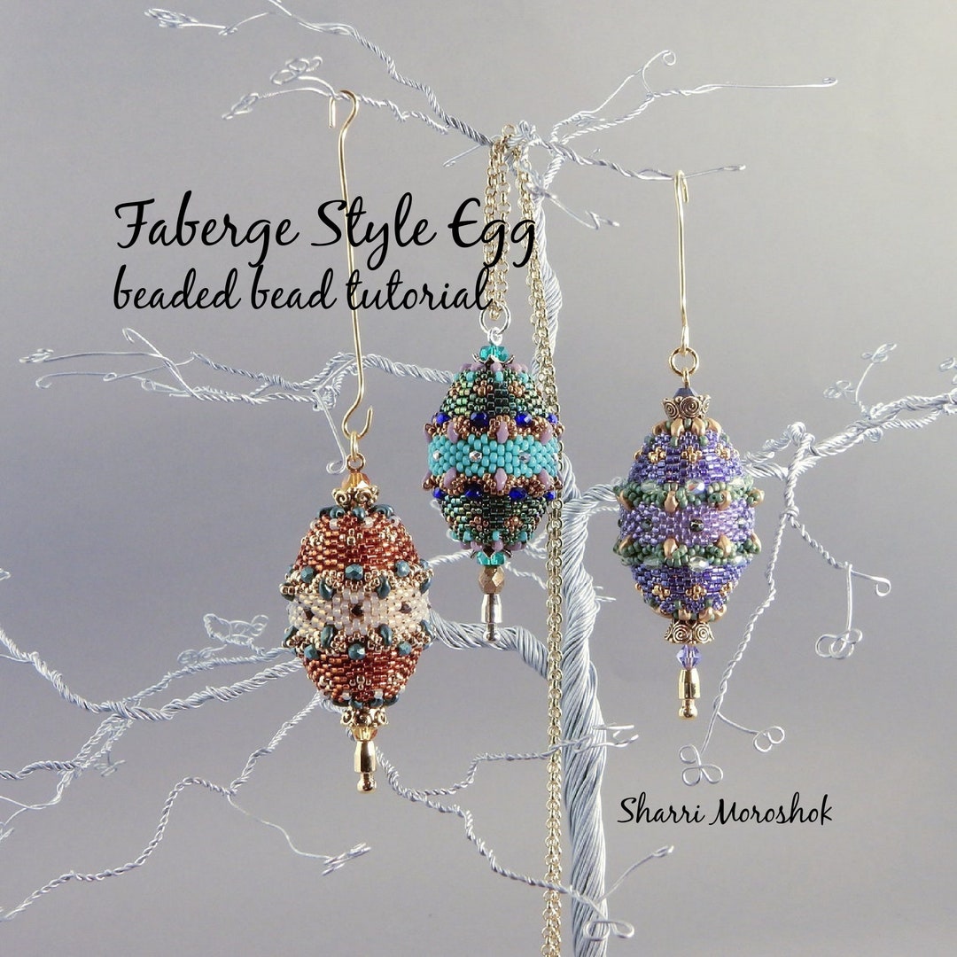 Beaded Egg Tutorial by Sharri Moroshok, Peyote Stitch Bead Weaving ...