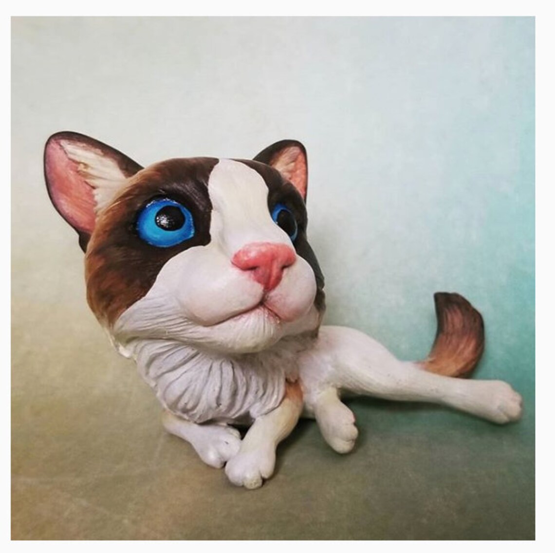 OOAK Ragdoll Cat Figure - Etsy
