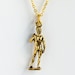 Gold David Statue Necklace, Michelangelo Sculpture, Art History Jewelry ...