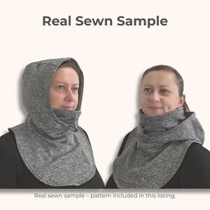 Hooded Neck Warmer PDF Pattern, 3-in-1 Hood & Gaiter, Sizes 46-64, A4 ...