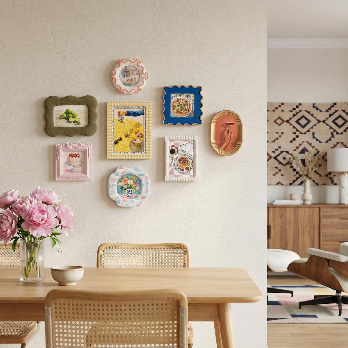 Foodie Whimsical Picture Frame 4x4/4x6/5x7 - Wall & Tabletop | Boho ...