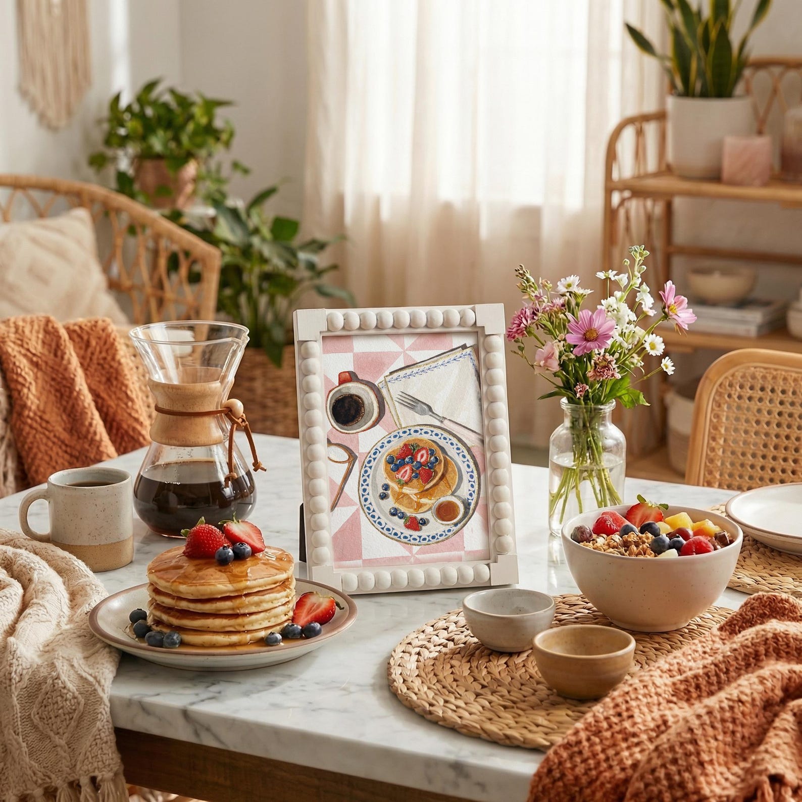 Foodie Whimsical Picture Frame 4x4/4x6/5x7 - Wall & Tabletop | Boho ...