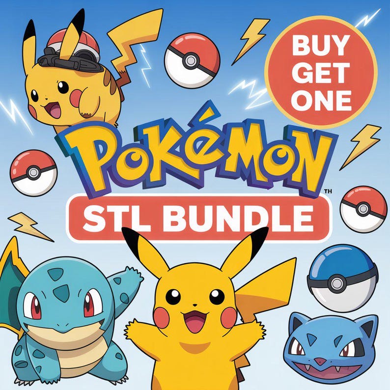 Mega Pokémon STL Bundle | 3D Printable Pokémon STL Files | Legendary ...