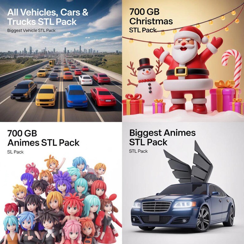 100TB+ STL Mega Bundle Pack | Millions of STL Files | All-in-one 3D ...
