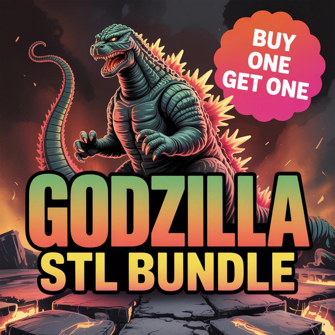 Godzilla STL Bundle | Articulated Kaiju 3D Models | Printable Monster ...