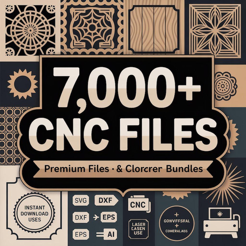 7000+ CNC MEGA Files for Router Machines, Cnc Design Bundle,cnc Stl ...