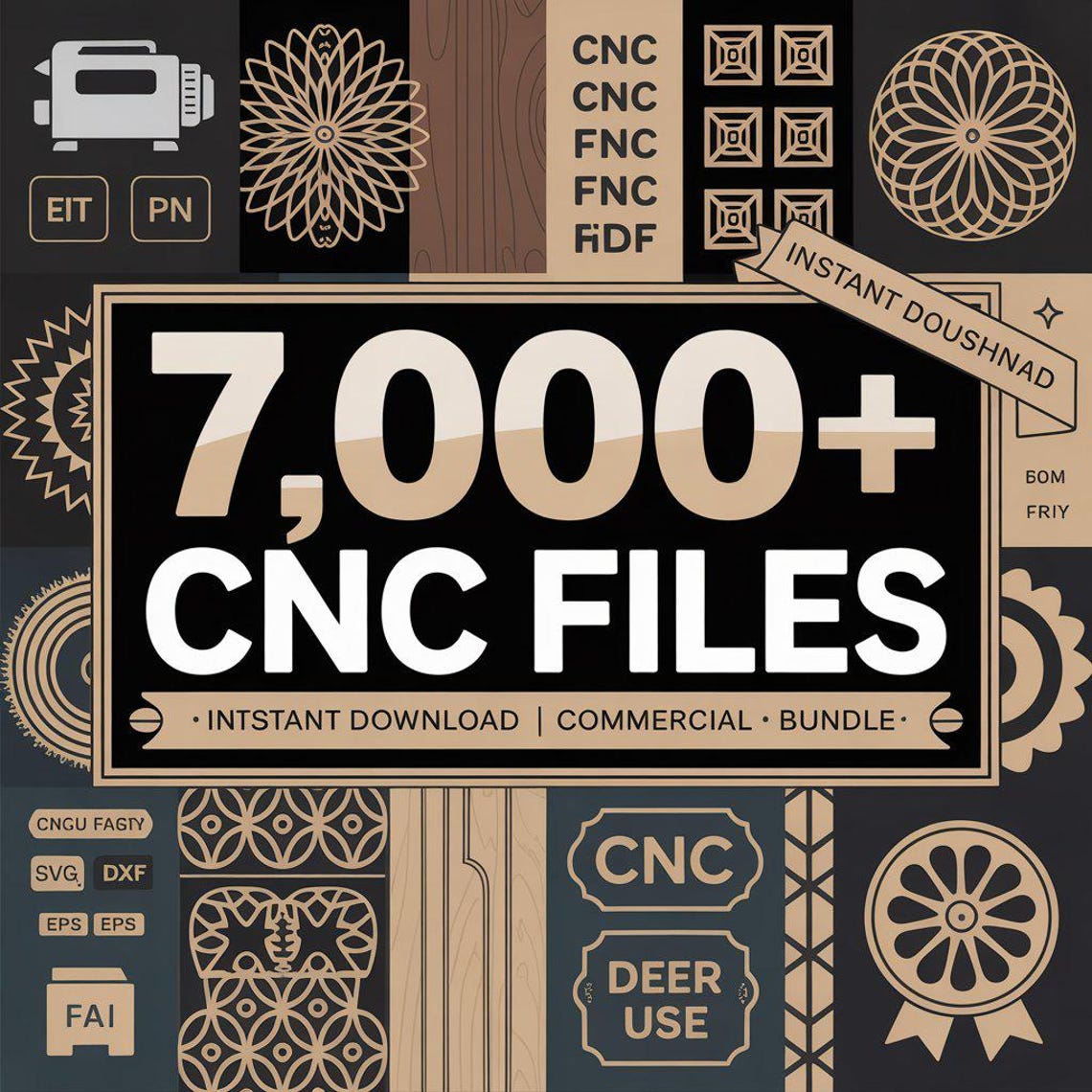 7000+ CNC MEGA Files for Router Machines, Cnc Design Bundle,cnc Stl ...