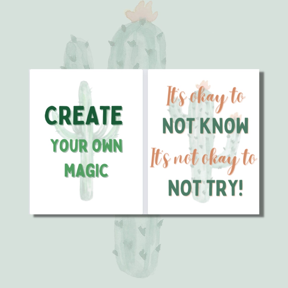 Cactus Student Motivation Posters Teacher Digital Prints - Etsy