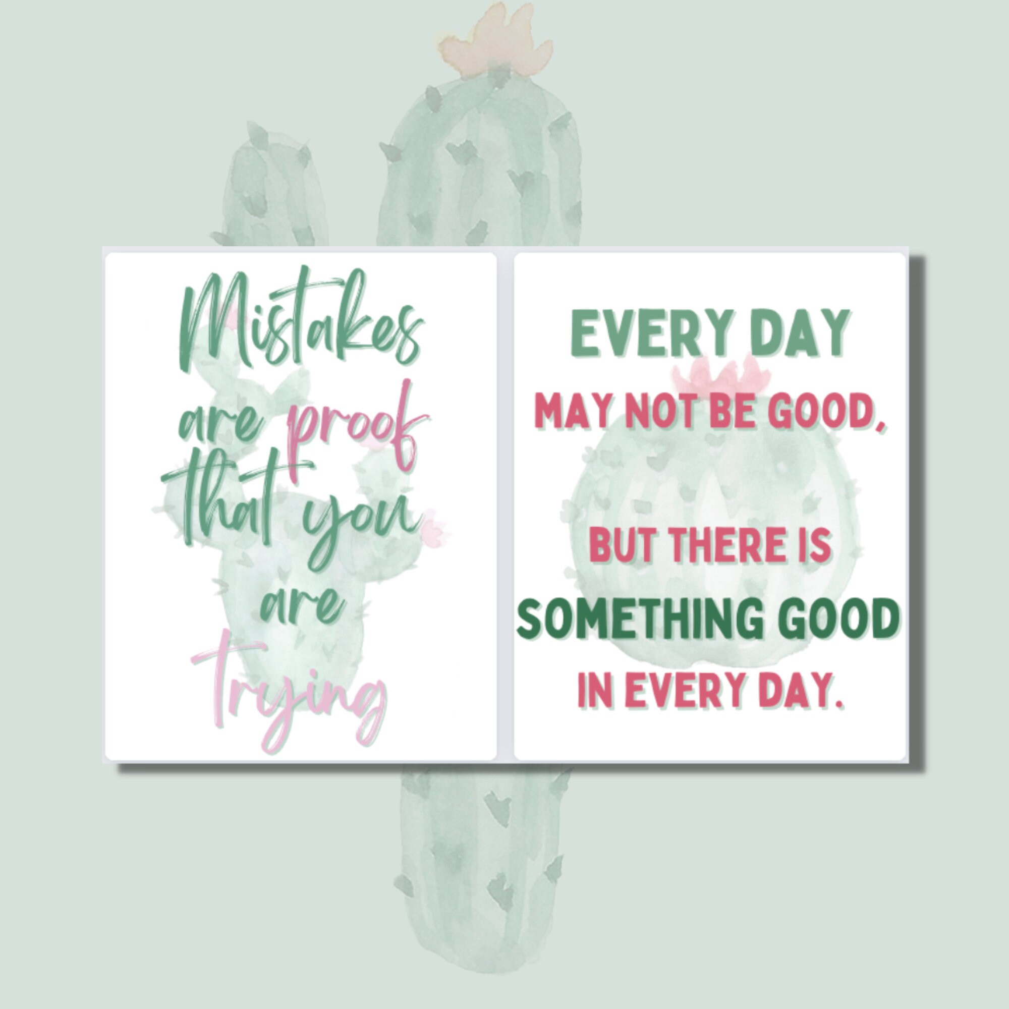 Cactus Student Motivation Posters Teacher Digital Prints Back to School ...