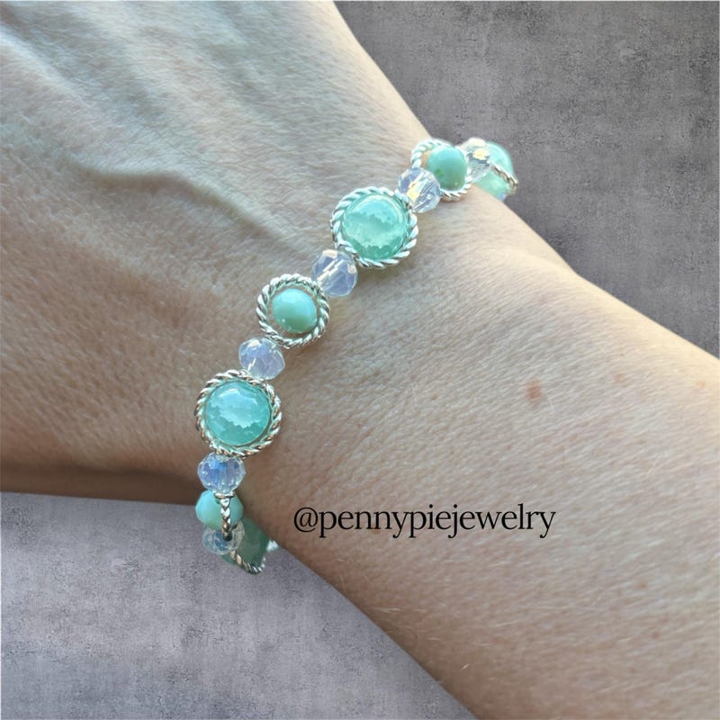 Mint Green Bracelet - Etsy