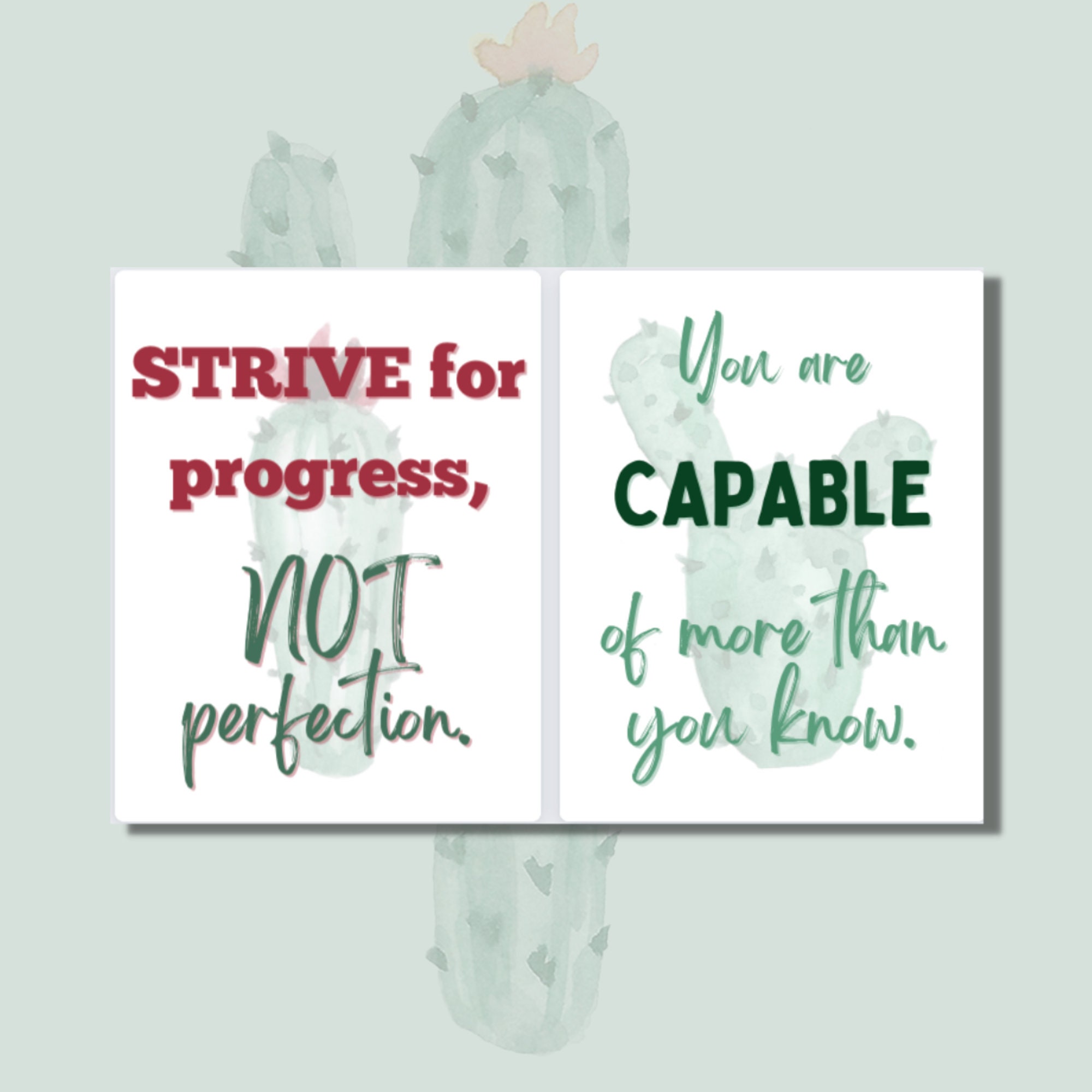 Cactus Student Motivation Posters Teacher Digital Prints Back to School ...