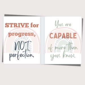 Boho Rainbow Student Motivation Posters Teacher Digital - Etsy