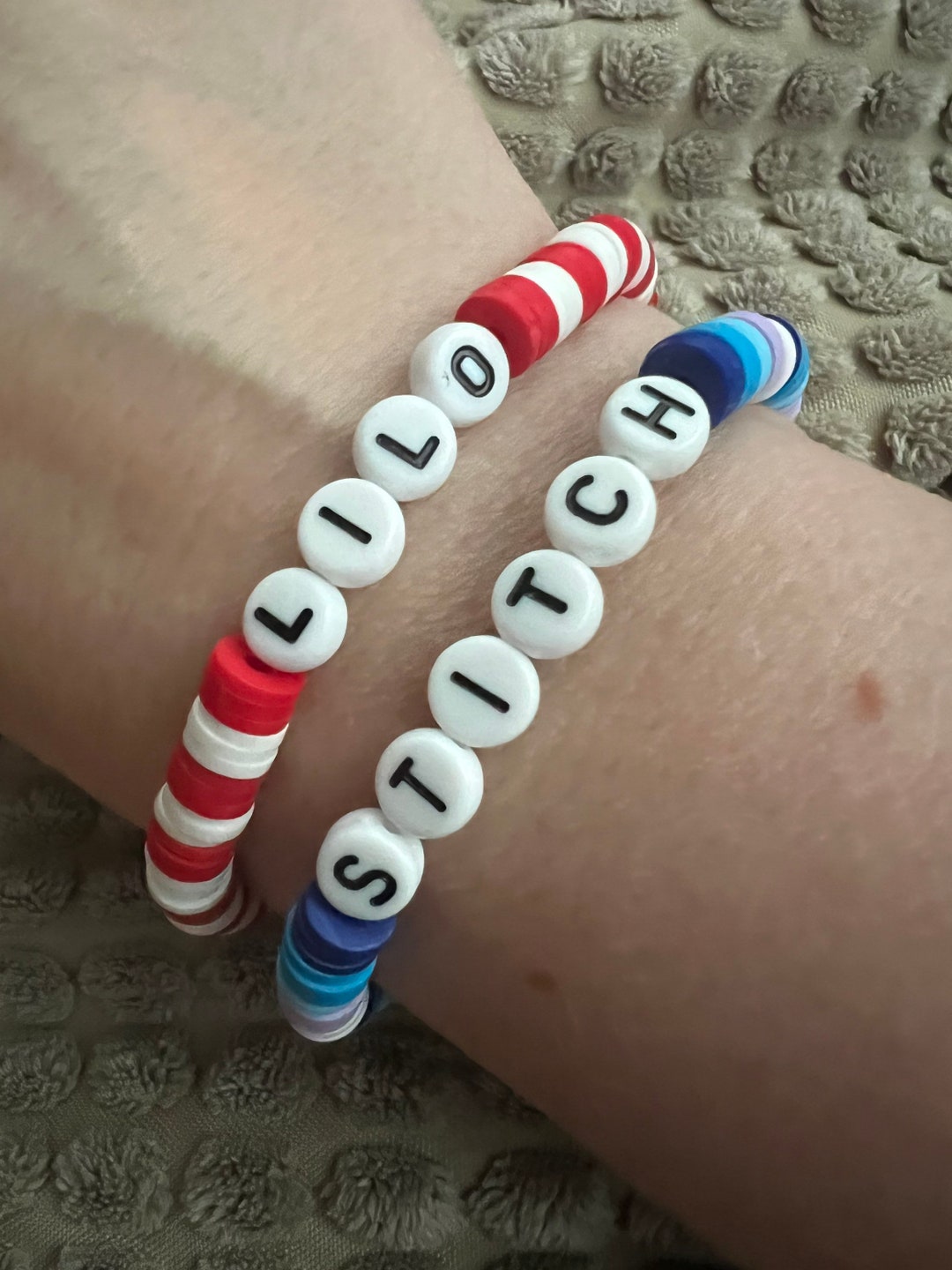 Lilo and Stitch Heishi Bead Stretch Bracelet Disney-inspired - Etsy