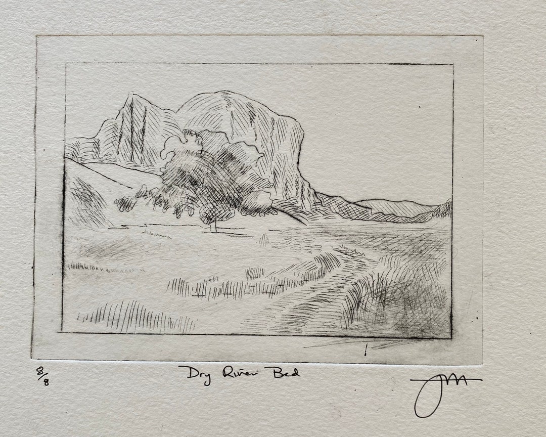 Handmade - Dry River Bed - Etching Artwork - Etsy