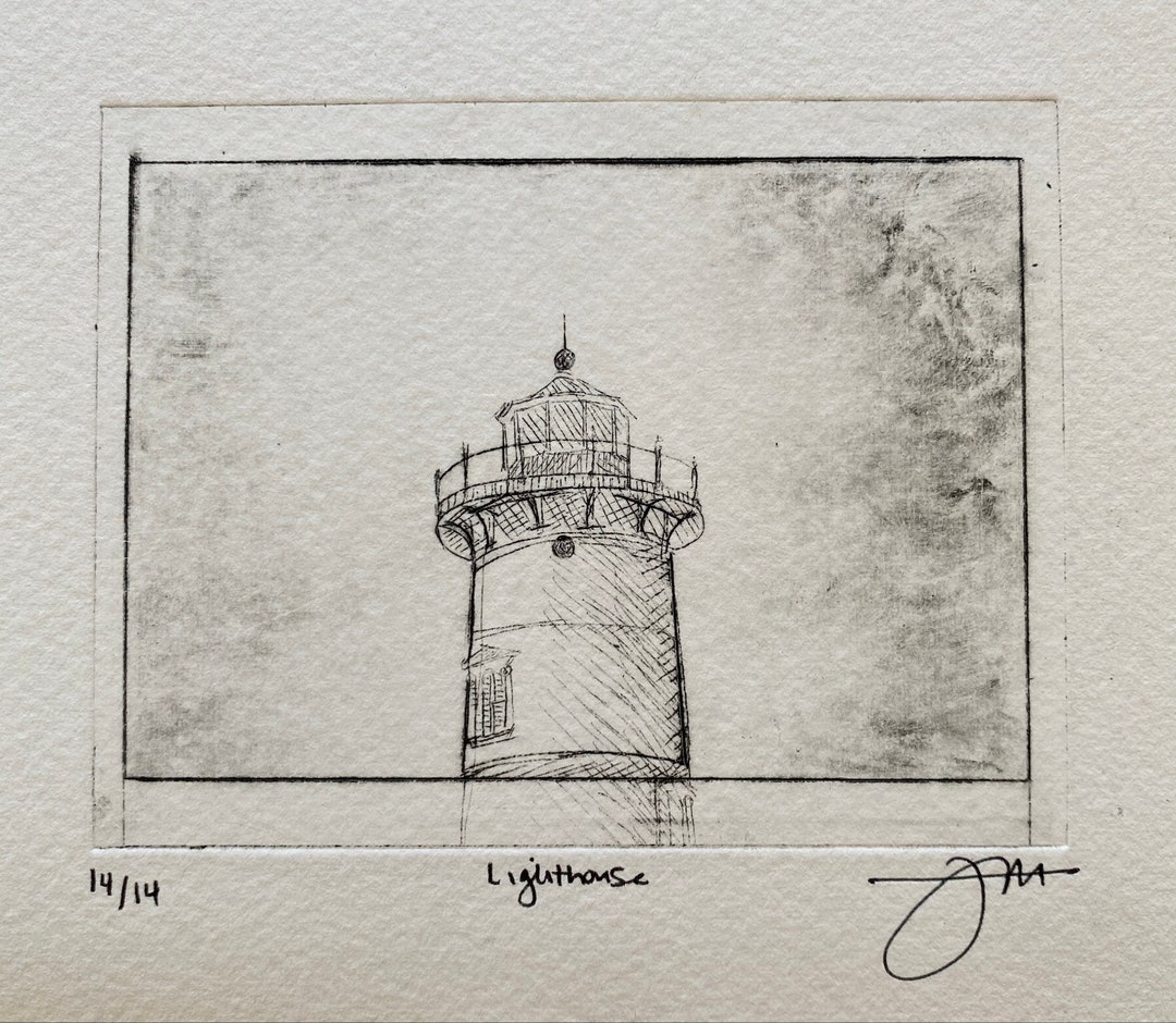 Handmade - Lighthouse - Etching Artwork - Etsy