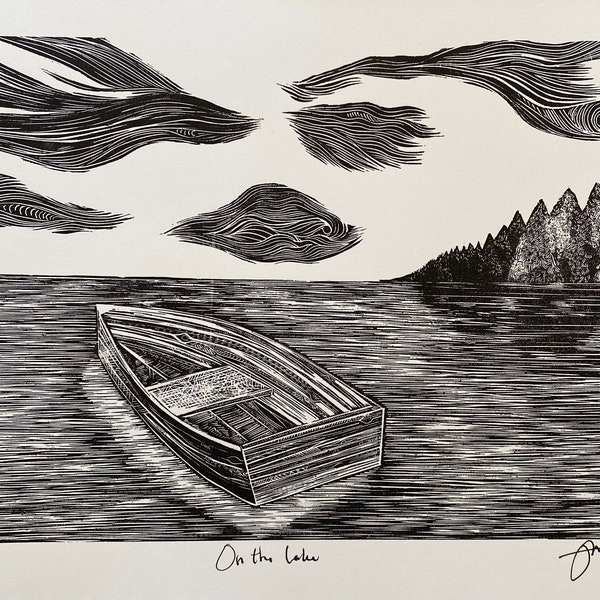 Wood Lake Engraving - Etsy