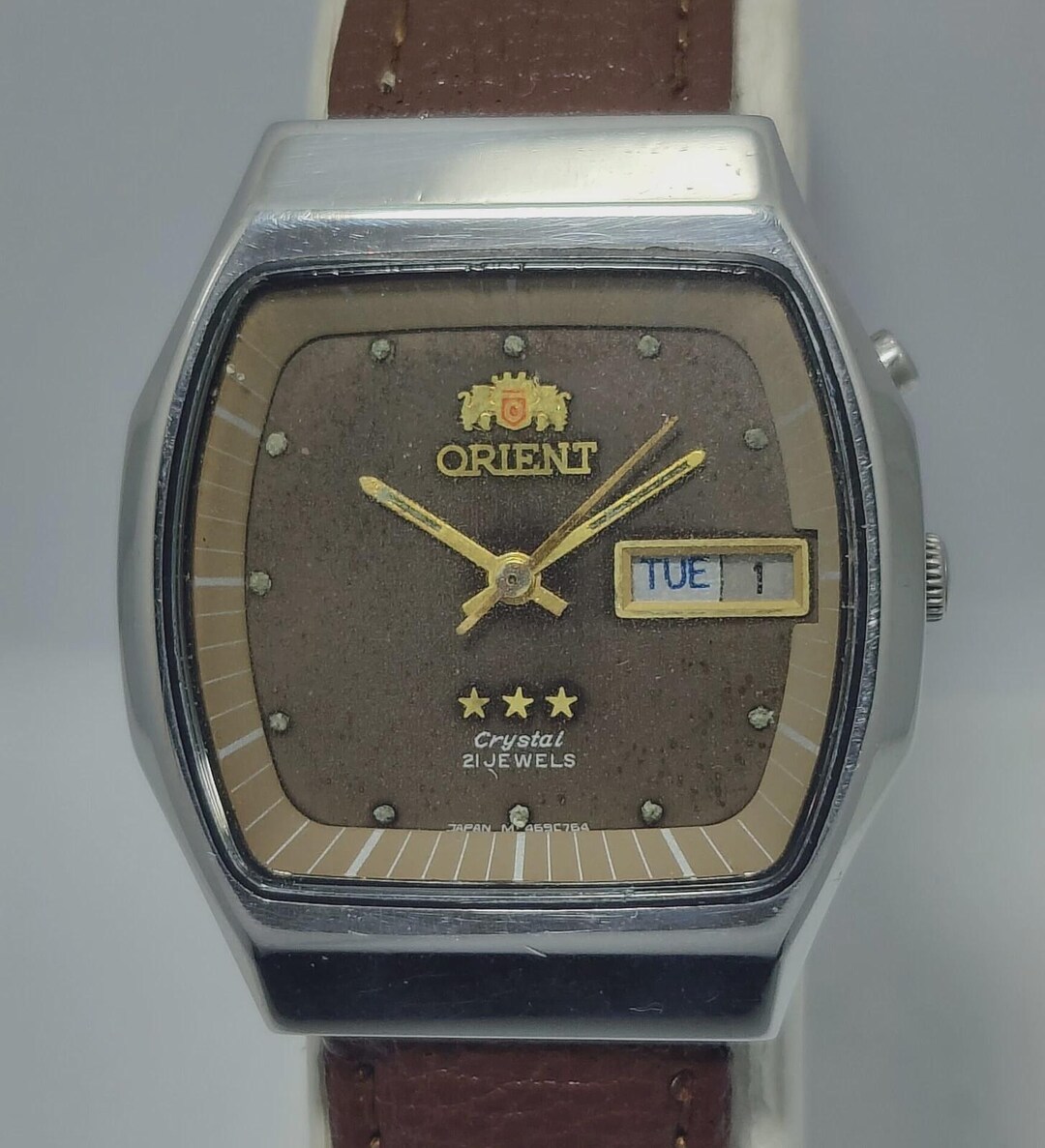 Vintage Orient Tri-star Automatic Day/date "brown Tropical Dial" Watch ...