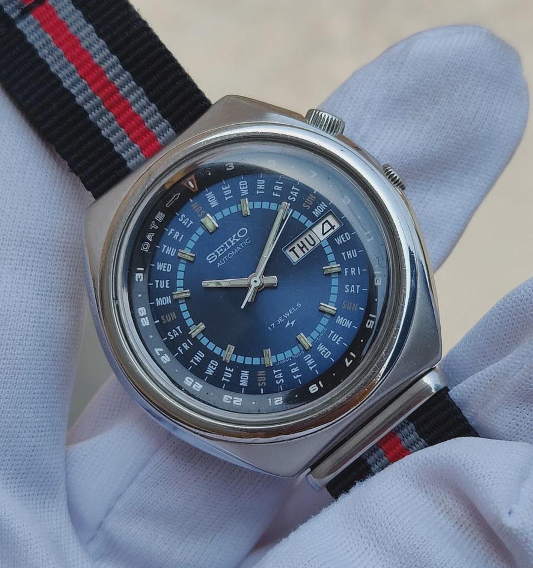 Seiko Automatic Perpetual Calender "blue Dial" Vintage Japan Men's ...