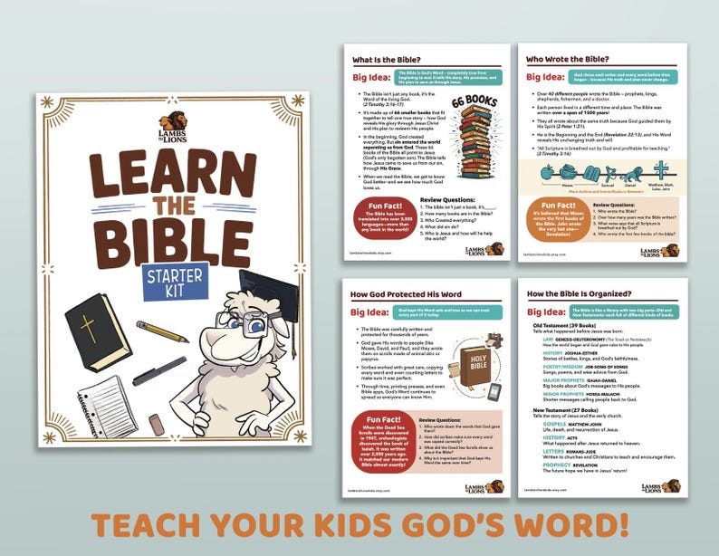 Kids Bible Curriculum Bundle | Learn the Bible Starter Kit + Workbook ...