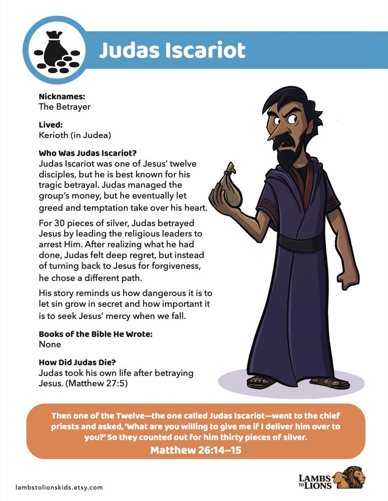 12 Disciples Activity Pack for Kids | Christian Bible Lessons ...