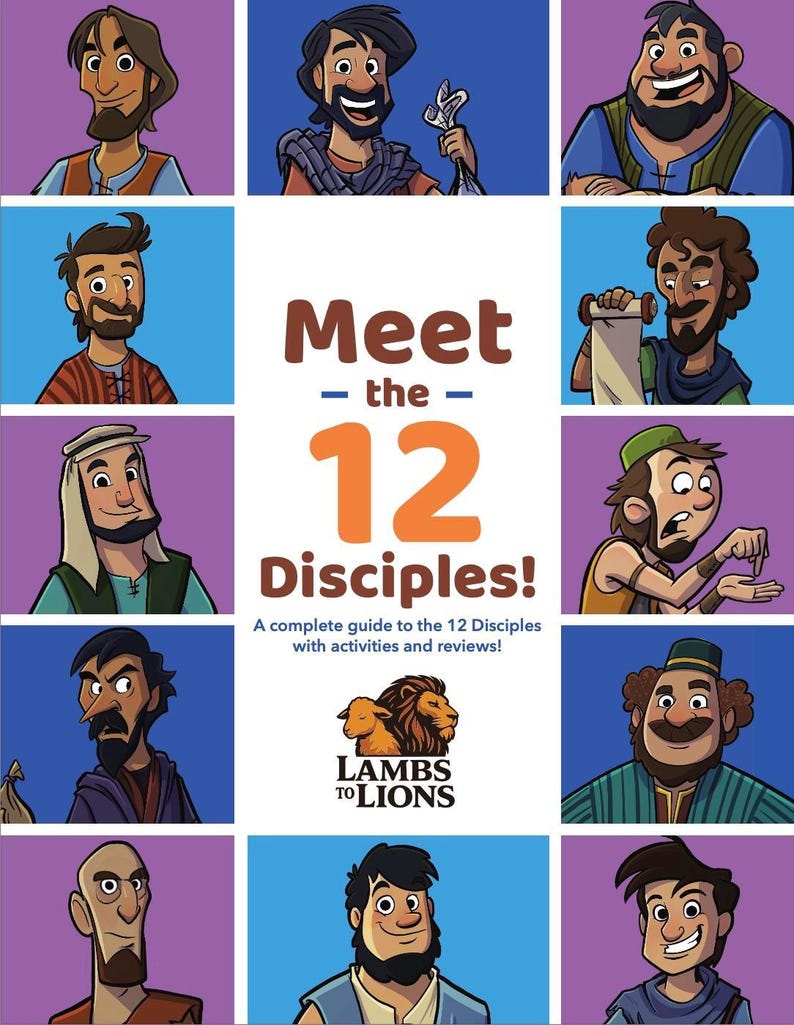 12 Disciples Activity Pack for Kids | Christian Bible Lessons ...