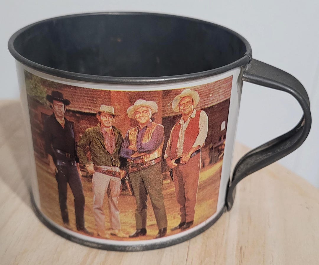Vintage Bonanza Ponderosa Ranch Souvenir Tin Cup Nevada, USA Western TV ...