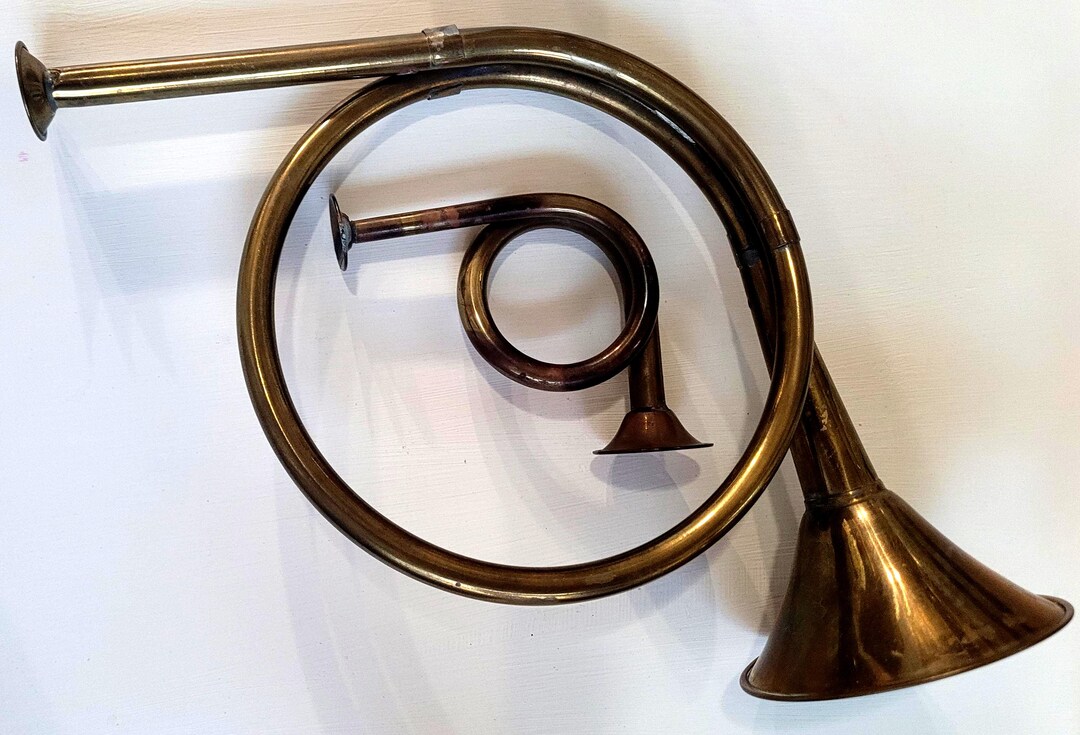 Vintage Brass Horns Set of 2 – Made in India Decorative Bugle Horns ...