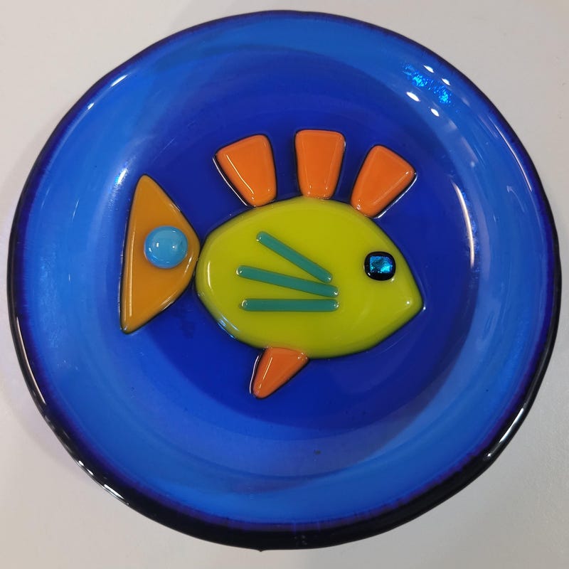 Fish Fused Glass Plate - Etsy