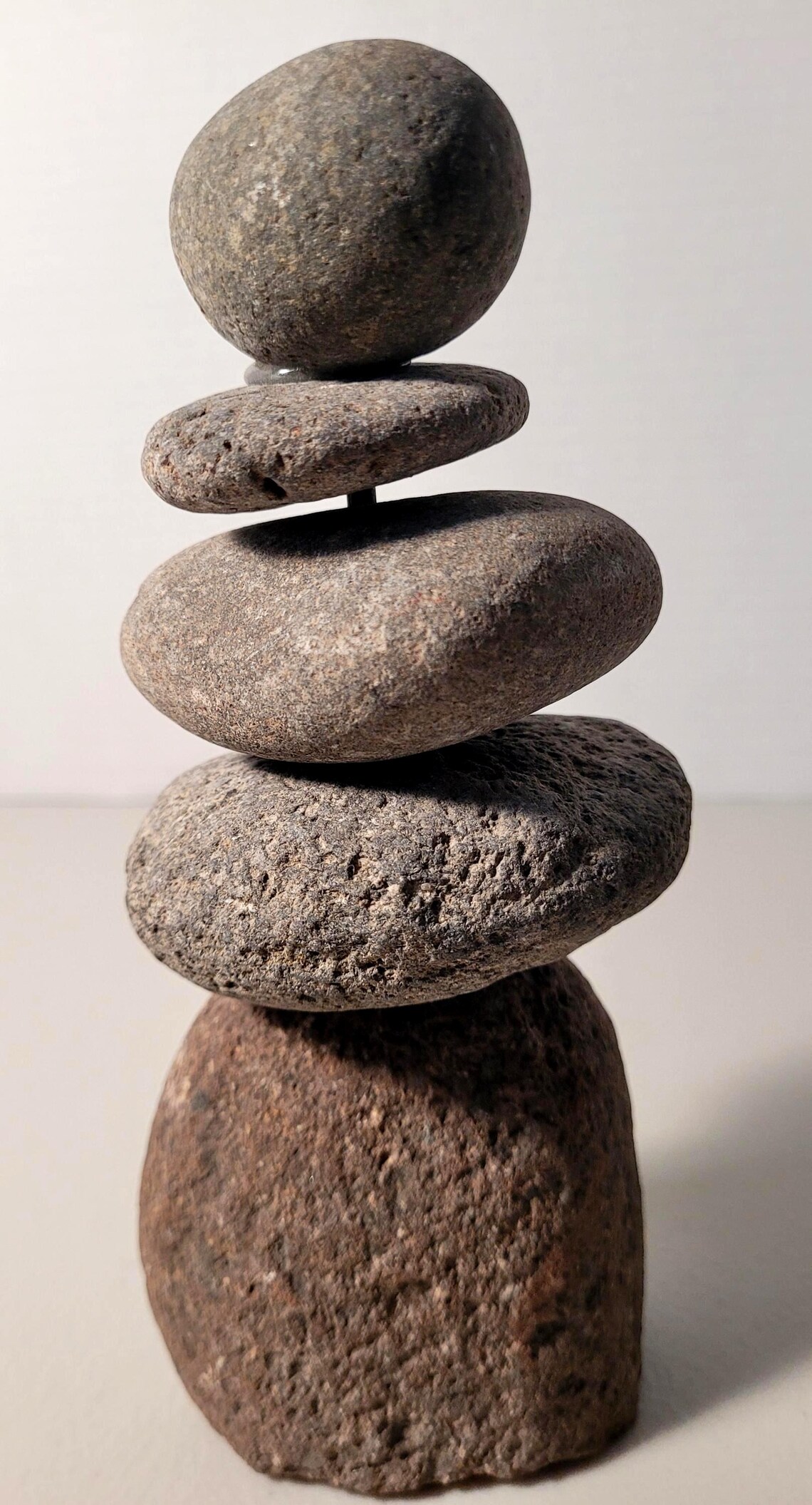 Modern Stacked Stone Sculpture | Zen Rock Cairn Decor | Minimalist ...