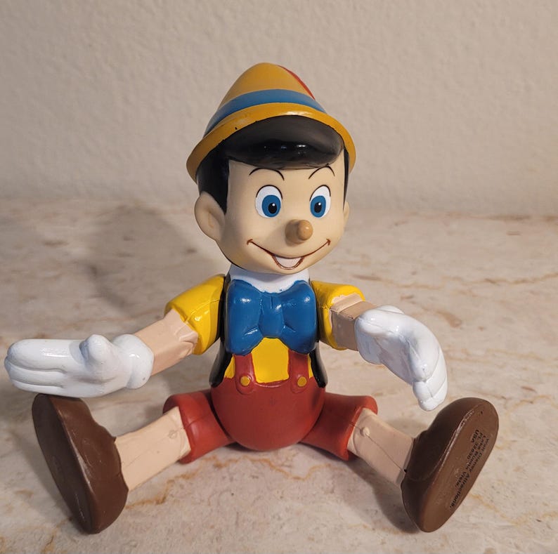 Vintage Disney Pinocchio Resin Figurine, Articulated Arms and Legs ...