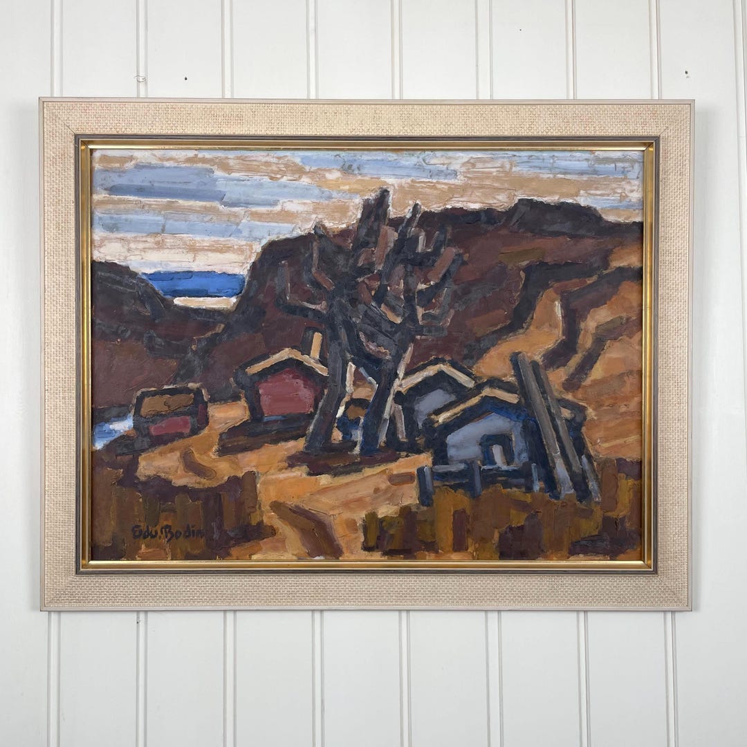 Edvin Bodin (1898–1965) Oil Painting: Vintage Scandinavian Wall Art - Etsy