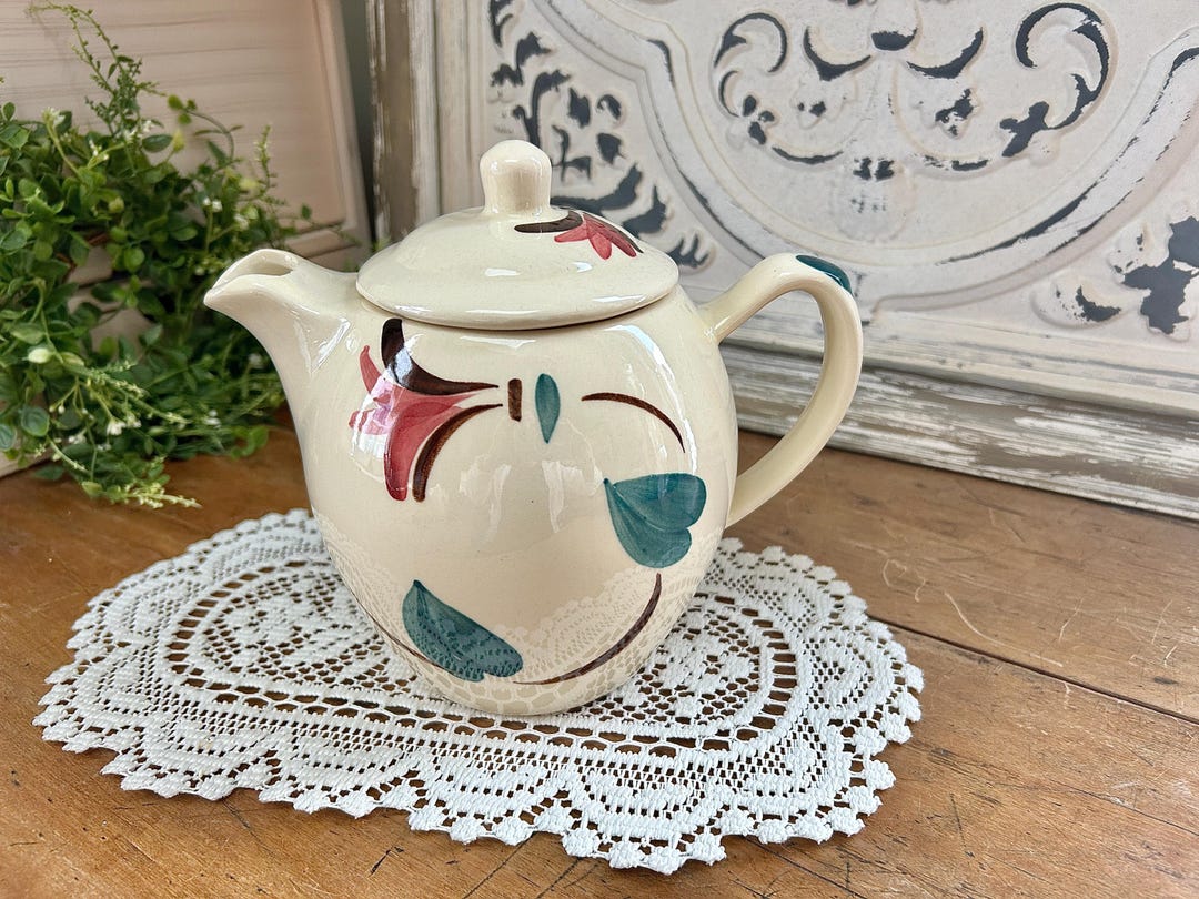 Purinton Pottery Teapot With Lid | Vintage Purinton Slipware Tea Pot - Etsy